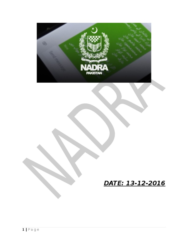 Nadra Final | PDF | Identity Document | Business