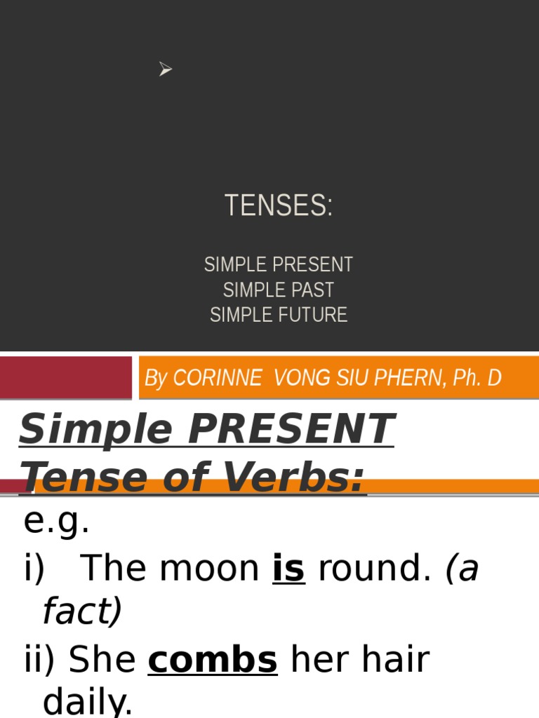 Tenses:: by Corinne Vong Siu Phern, Ph. D | PDF