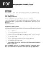 WSU Assignment Cover Sheet Template | PDF