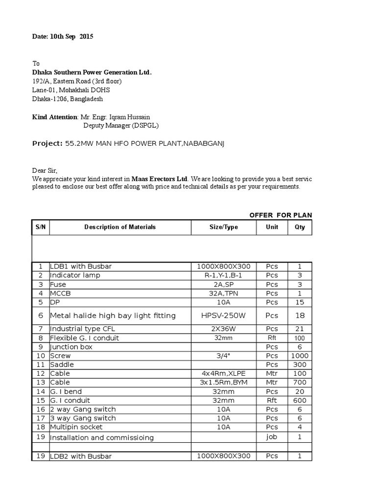 Zone Wise BOQ For Lighting | PDF | Electricity | Electrical Engineering