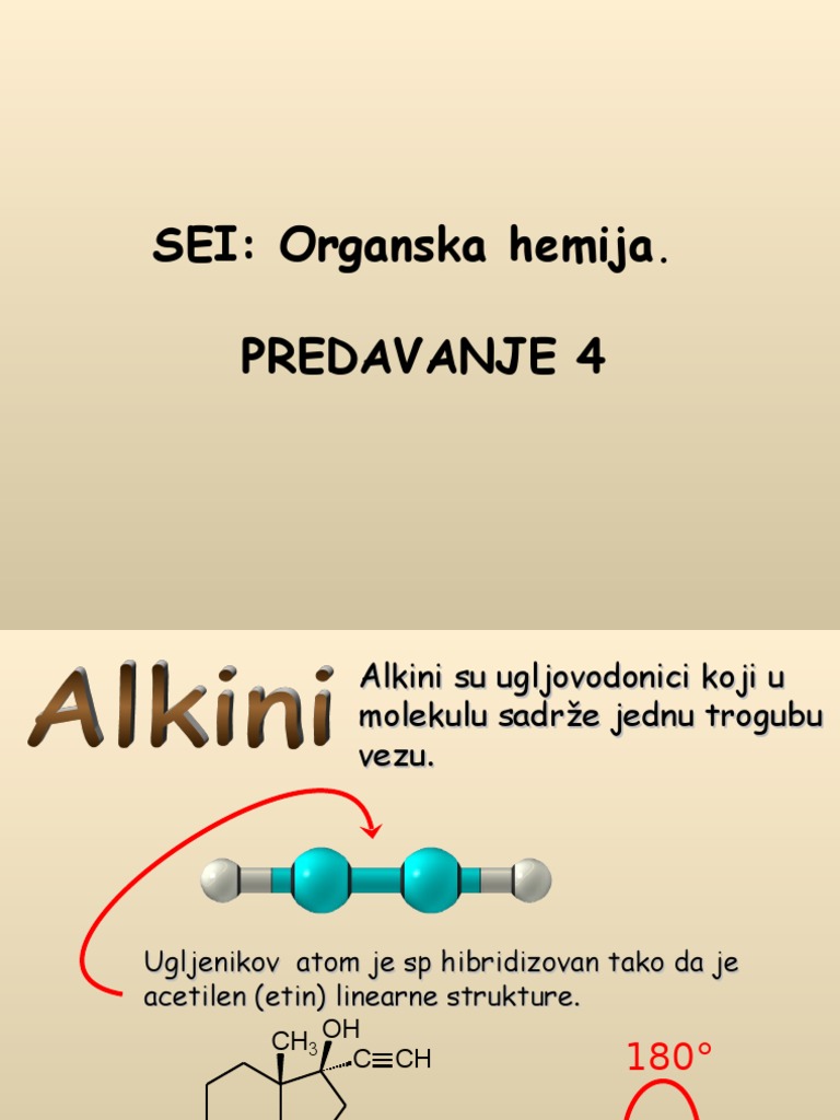 Organska Hemija 4 Predavanje Alkini