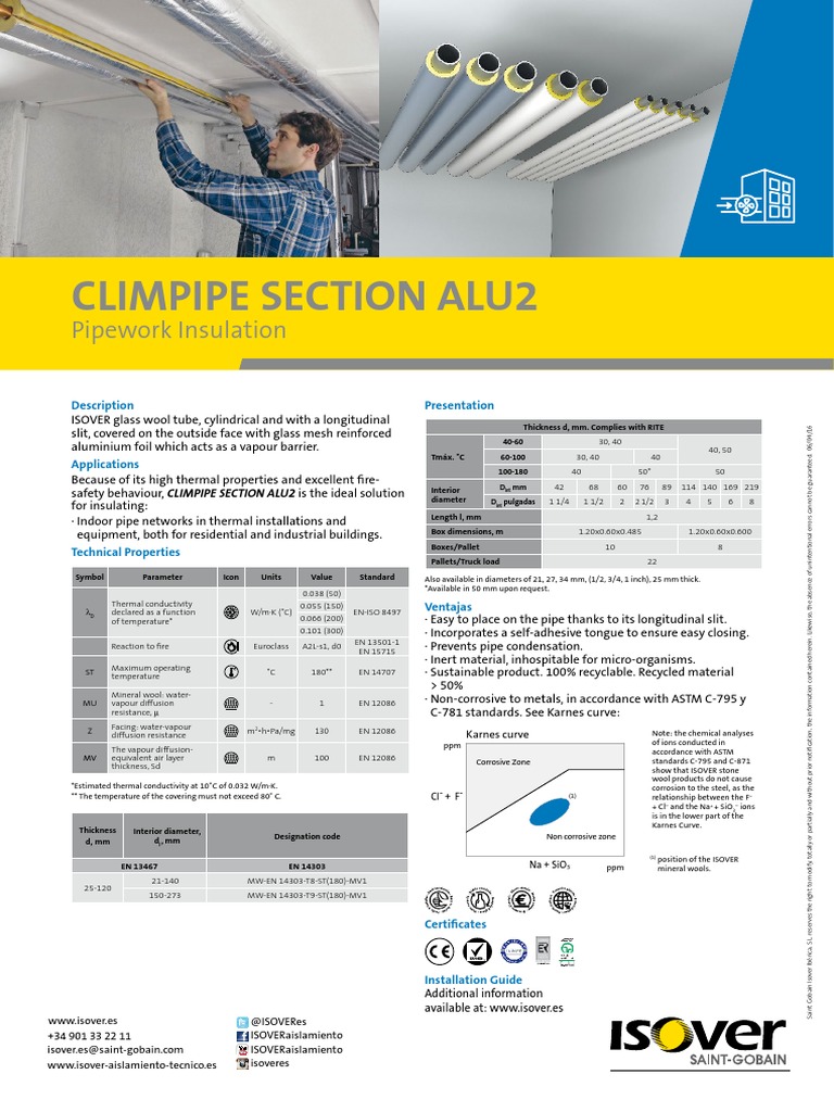 Climpipe Section Alu 2 Ing 0 | PDF | Thermal Insulation | Manmade Materials