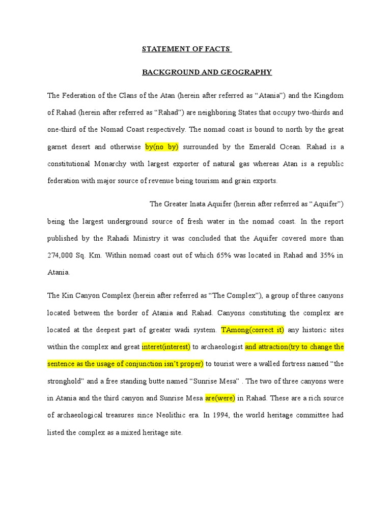 Statement of Facts Background and Geography | PDF | Refugee | Agriculture