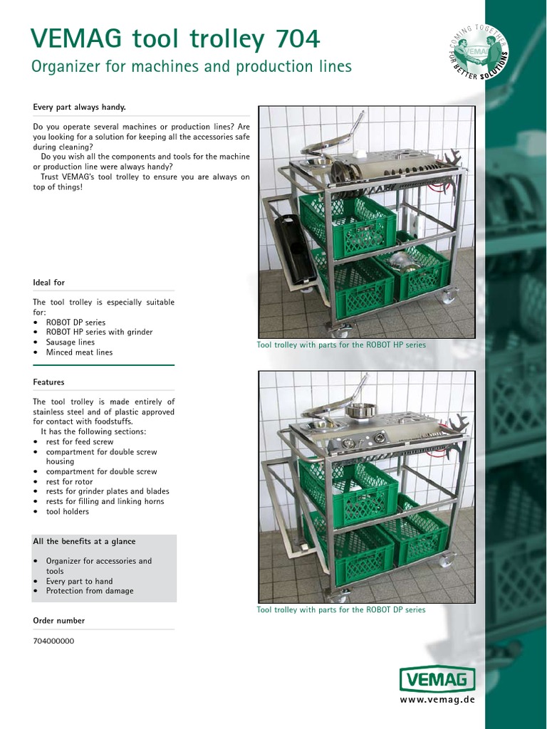 VEMAG Tool Trolley 704 - Reiser | PDF