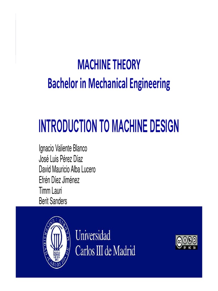 Machine Theory: An Introduction to Machine Design Elements, Components ...