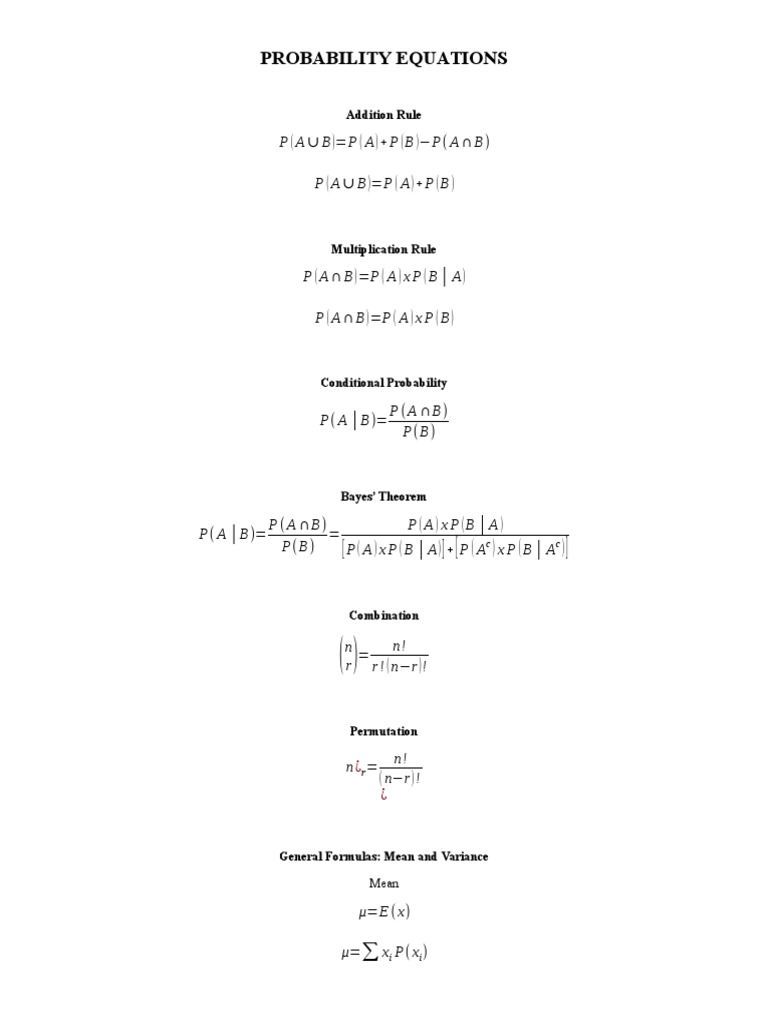 Formulas Bus Stat | PDF