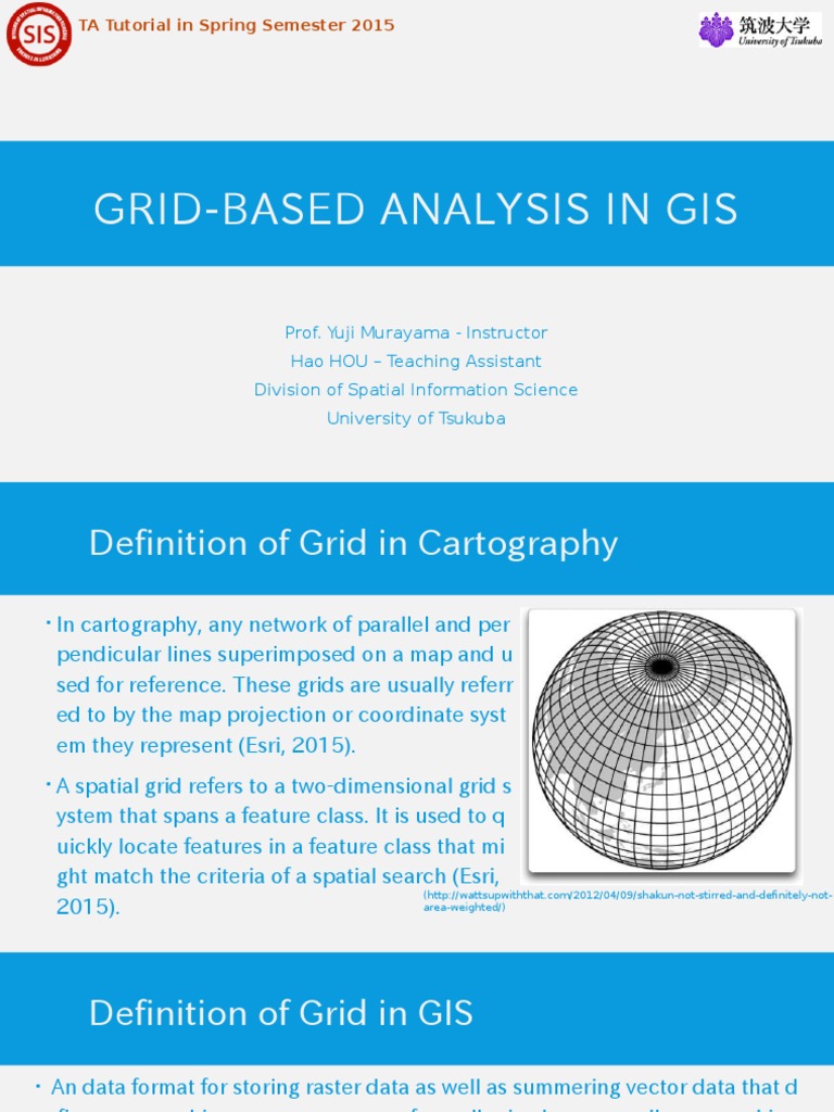 Grid-Based Analysis in Gis: TA Tutorial in Spring Semester 2015 | PDF ...