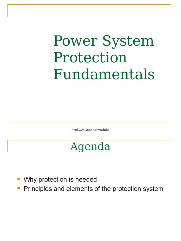 Power System Protection Guide | PDF | Electric Power System | Relay