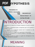 Hypothesis VS Proposition | PDF