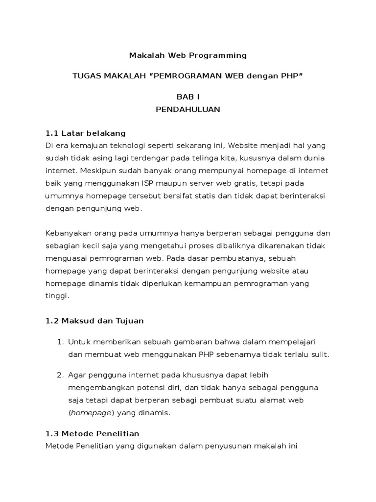 Makalah Web Programming | PDF