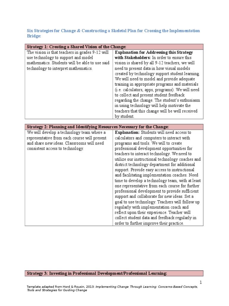 Skeletal Plan | PDF | Strategic Management | Teachers