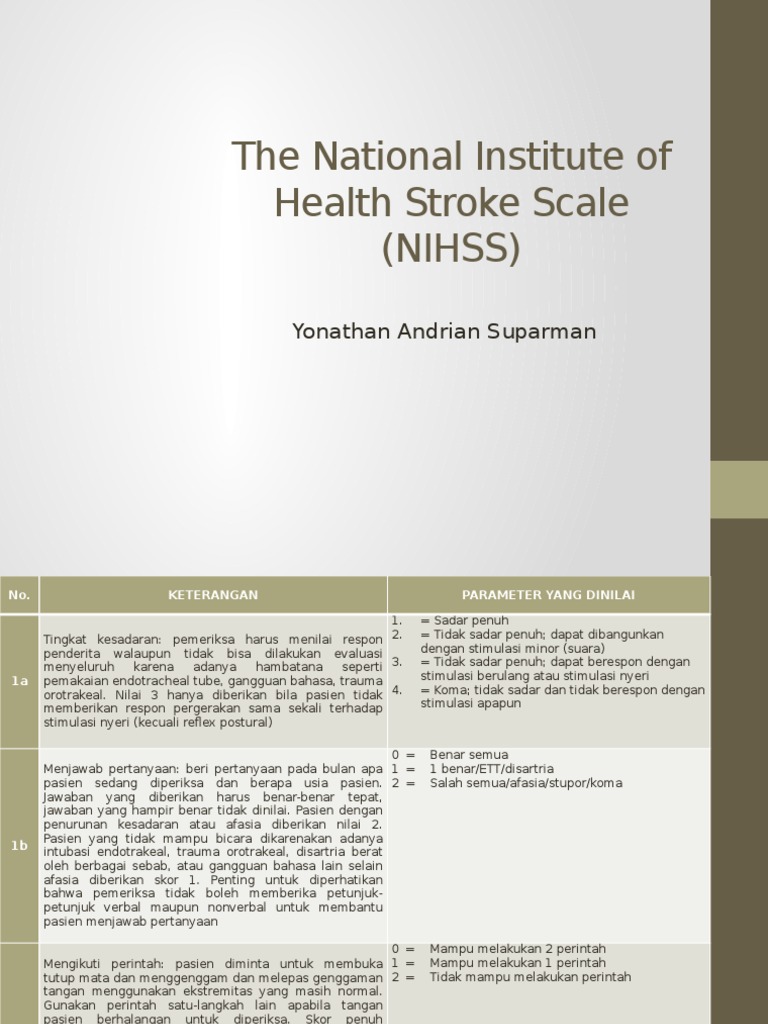 NIHSS | PDF