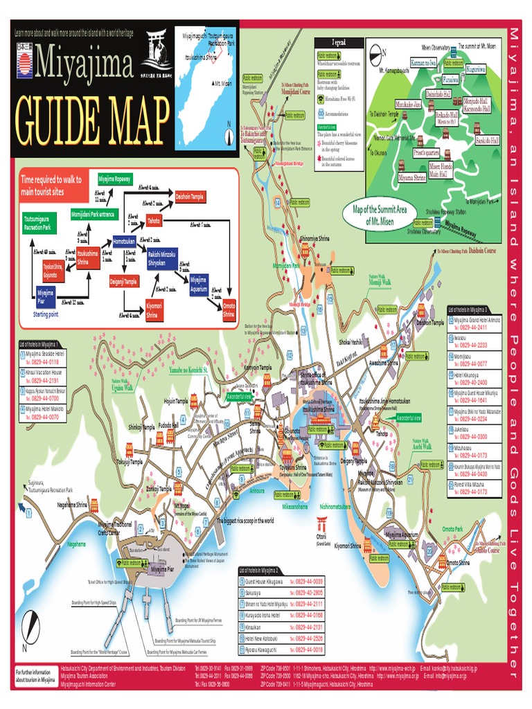 Miyajima Map en | PDF | Industries | Tourism