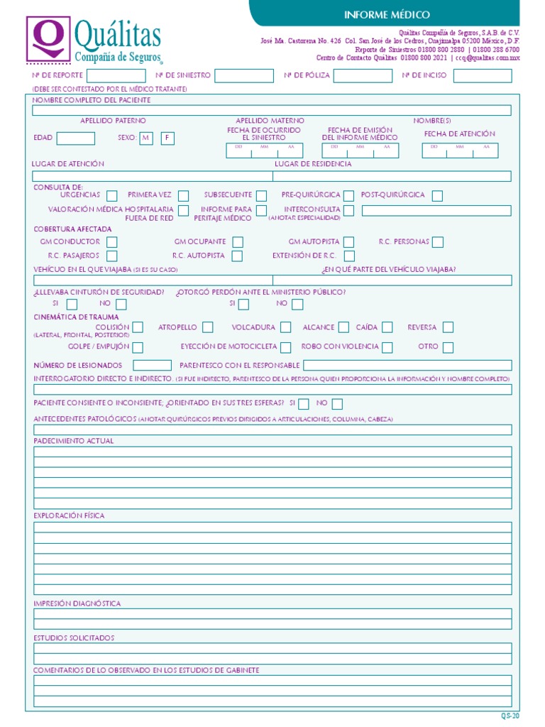 Informe Médico Qs-20