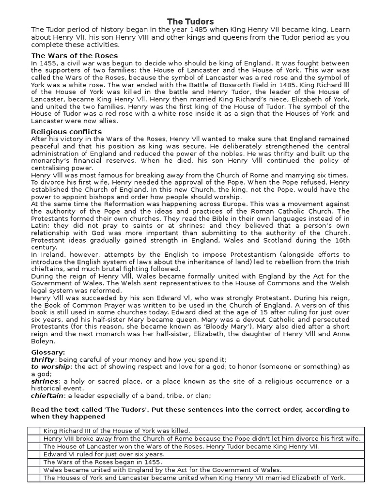 The Tudors: The Wars of The Roses | PDF | House Of Tudor | House Of York