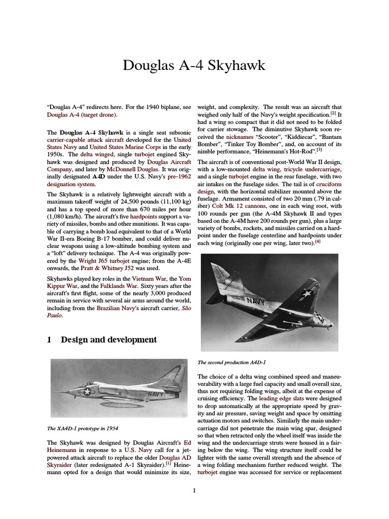Douglas A-4 Skyhawk | PDF | Military | Military Forces