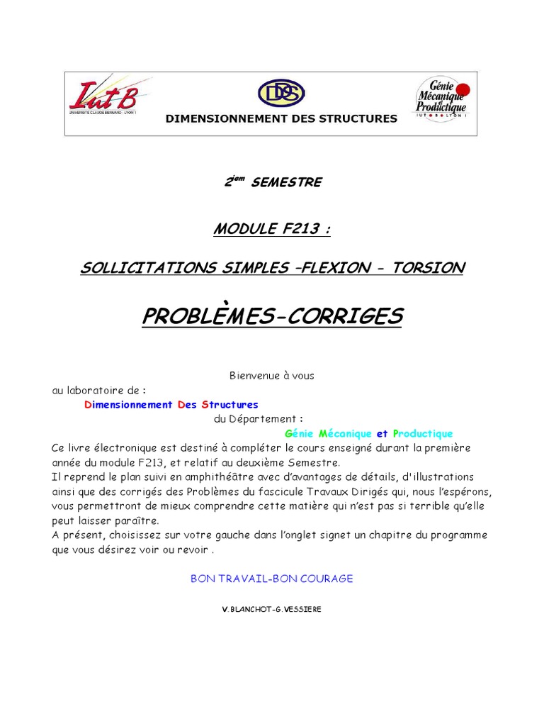 F213 TD Corrigés PDF | PDF