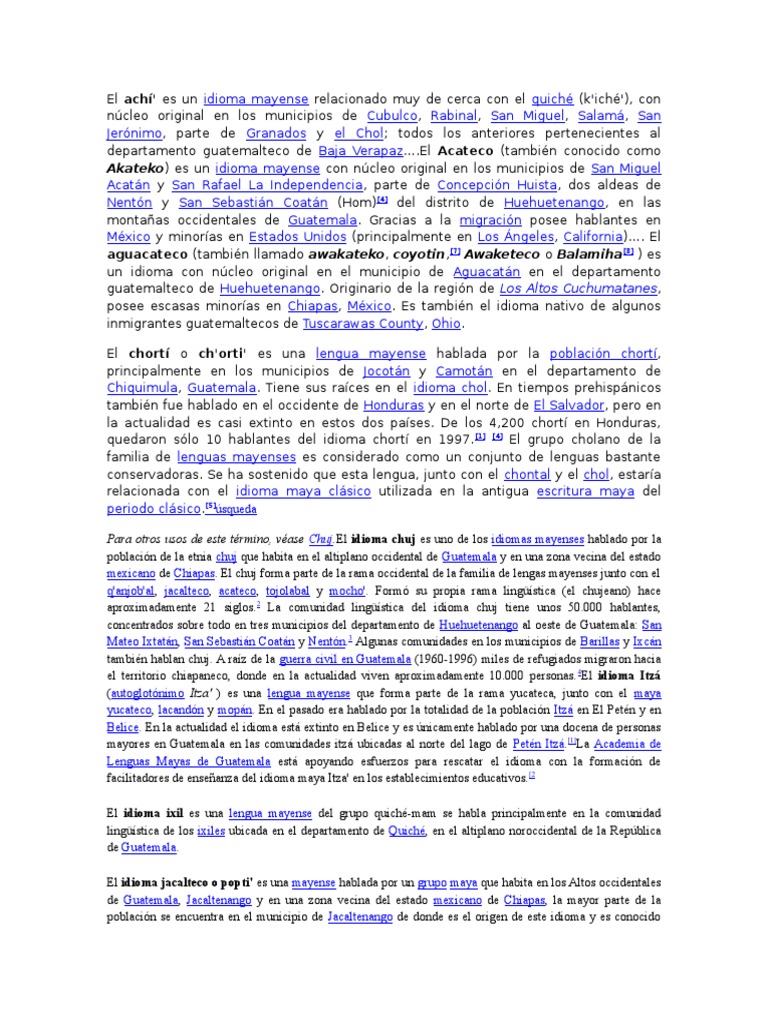 El Achí | PDF | Sociolingüística | Cultura de las Americas