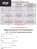 Impersonal Passive Exercises | PDF