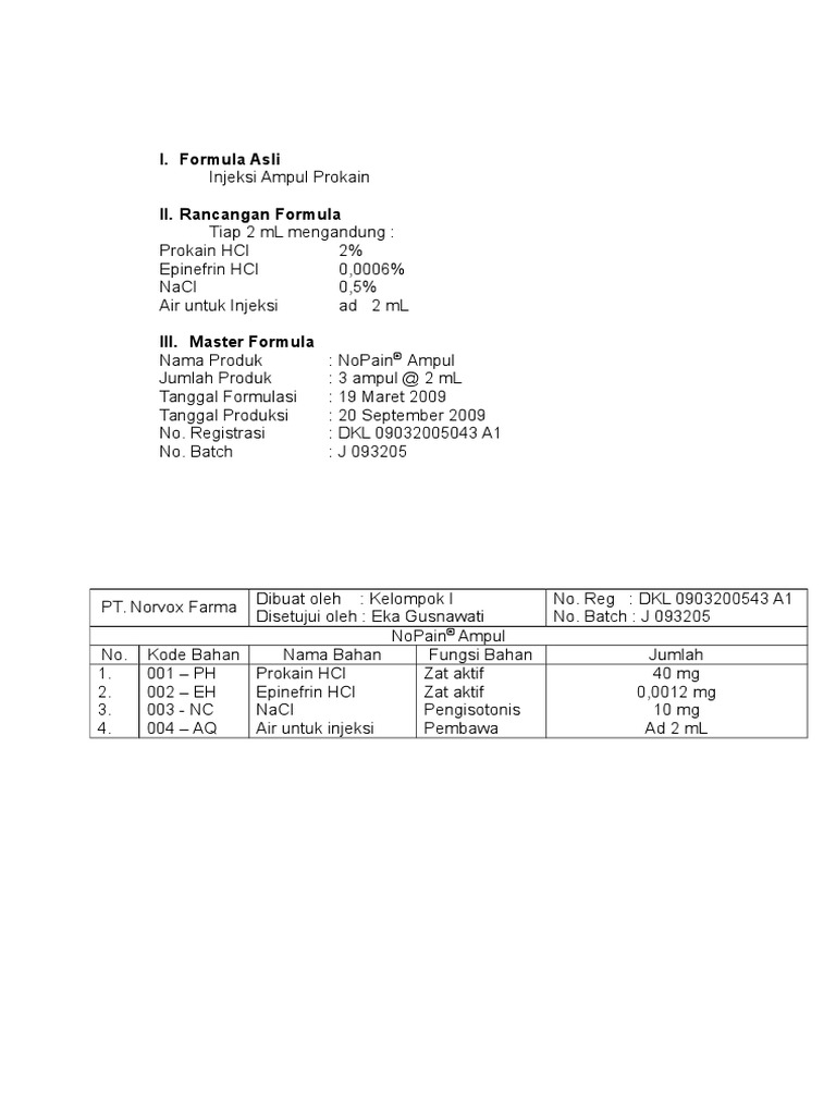 Prokain | PDF