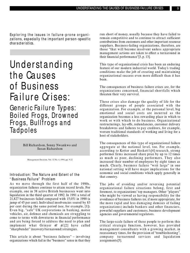 Business Failure CM | PDF | Leadership | Strategic Management