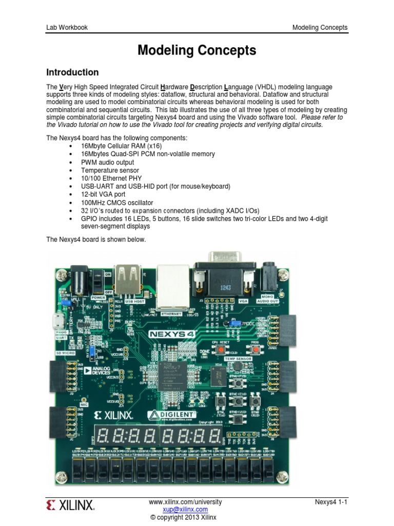 VHDL-Lab1 Vivado | PDF | Vhdl | Binary Coded Decimal