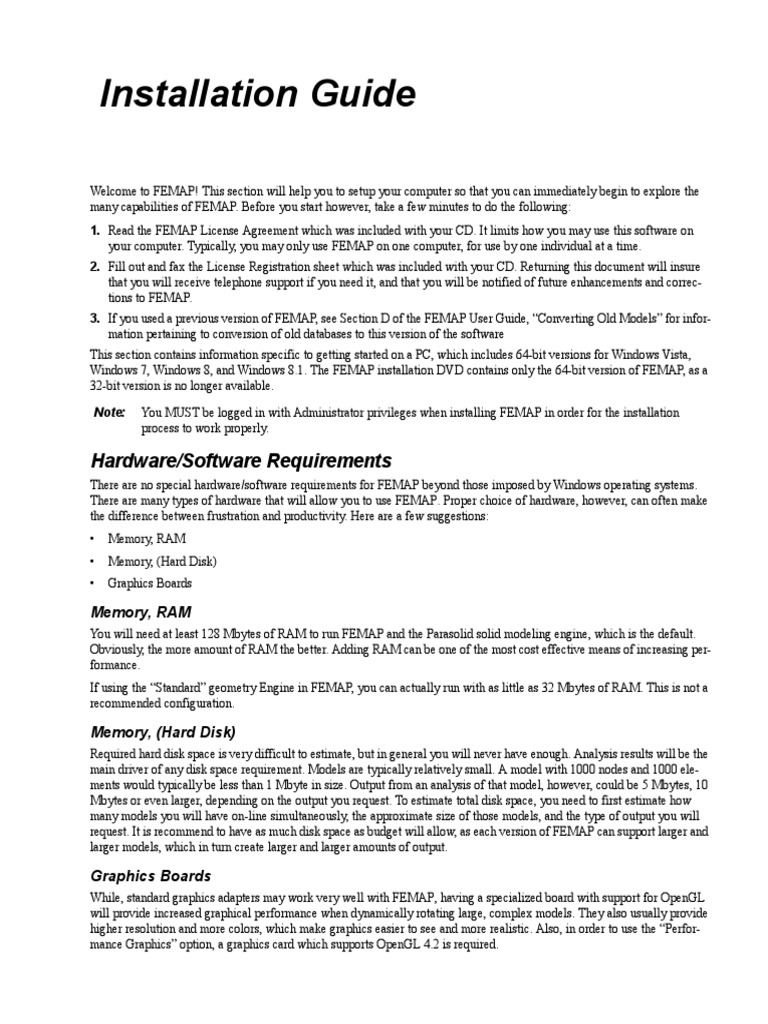 Installation Guide: Hardware/Software Requirements | PDF | Computer Data Storage | Installation ...