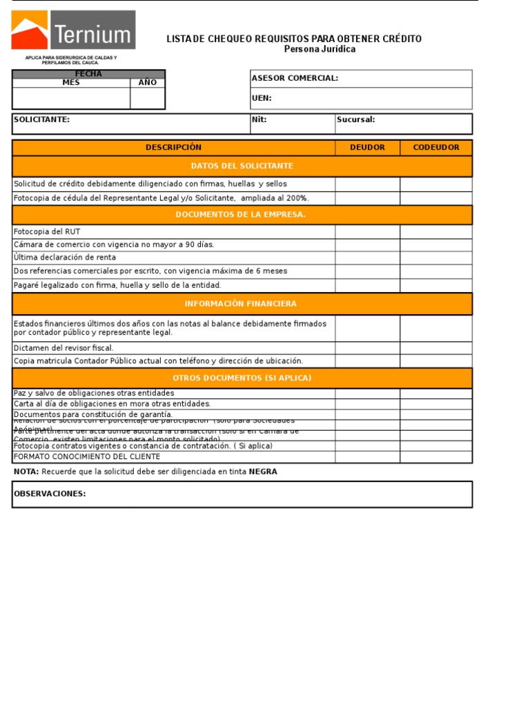Lista de Chequeo | Contador | Contabilidad