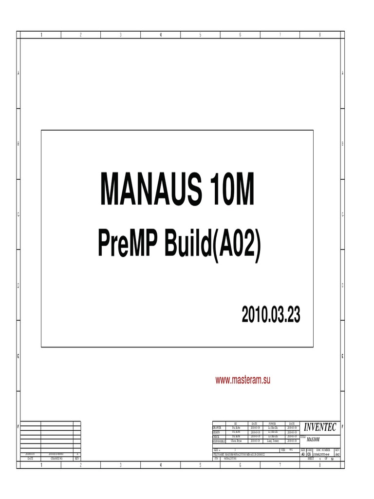 Inventec Manaus 10M Rev A02 | PDF | Computer Engineering | Electronics
