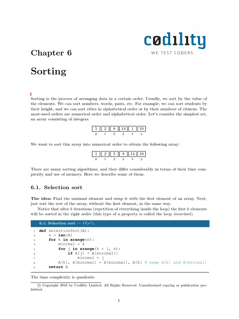 4 Sorting | PDF | Time Complexity | Array Data Structure