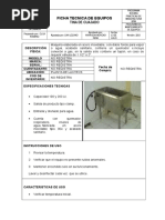 Ficha Tecnica de Caldera | PDF | Tubería (transporte de fluidos) | Caldera