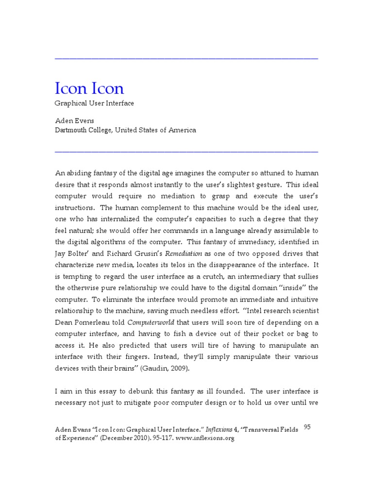 Icon Icon by Aden Evens | PDF | Graphical User Interfaces | Icon (Computing)