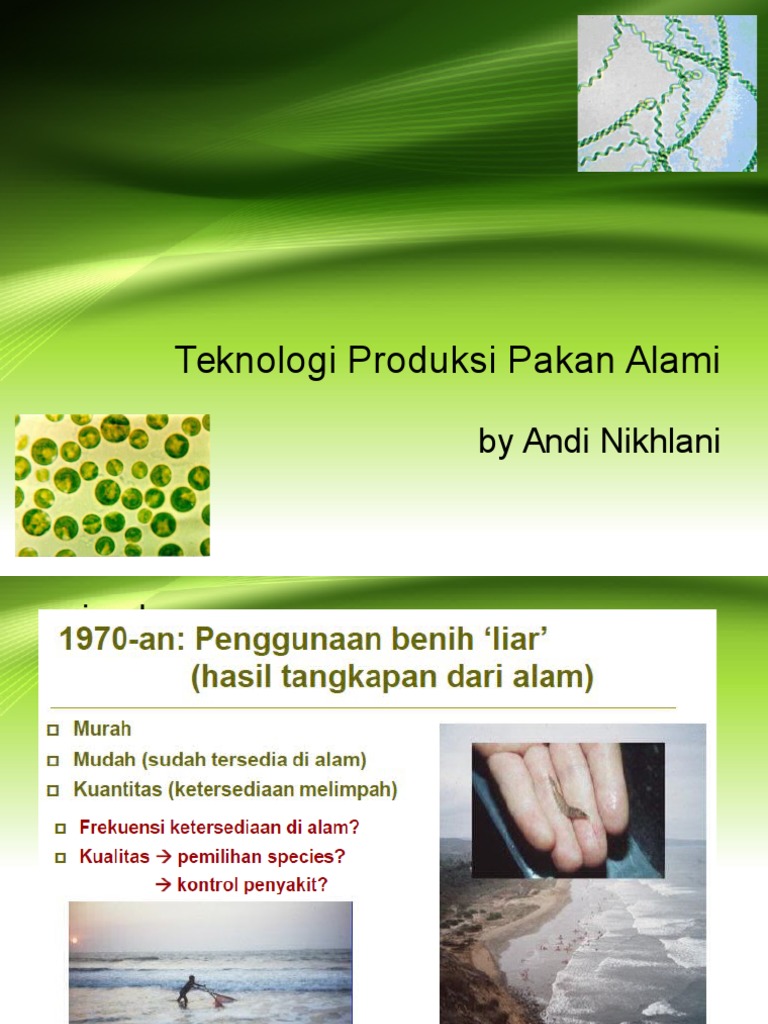 Teknologi Kultur Pakan Alami | PDF