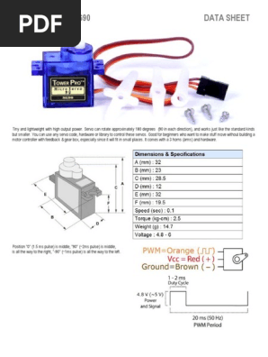 Servo Motor Sg90 Data Sheet PDF, 57% OFF