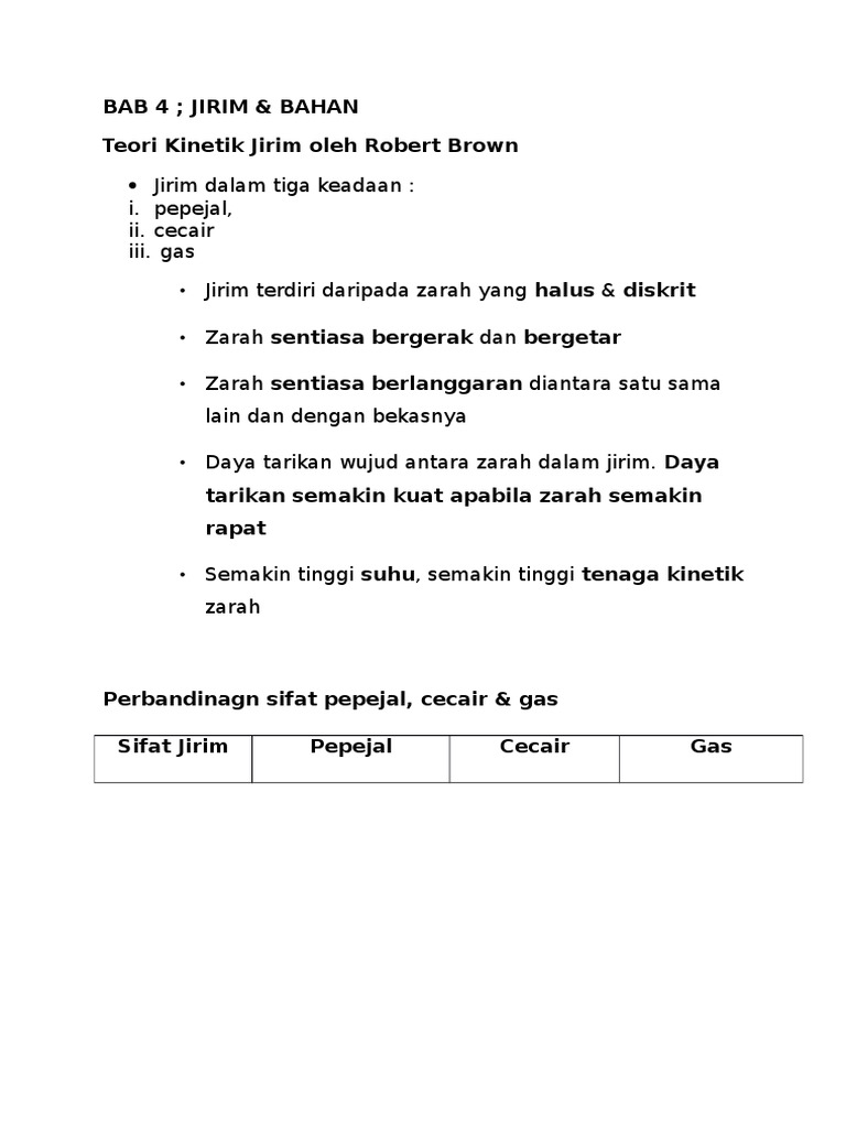 BAB 4 Jirim & Bahan | PDF