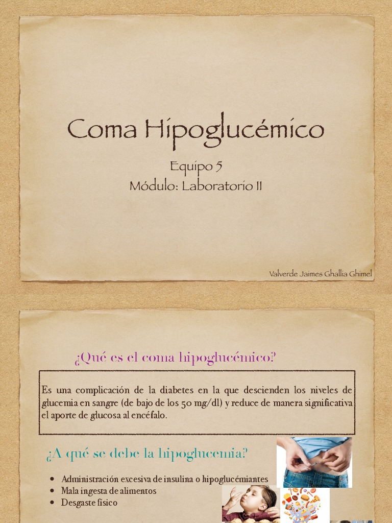 Coma Hipoglucémico | PDF | Hipoglucemia | Diabetes mellitus