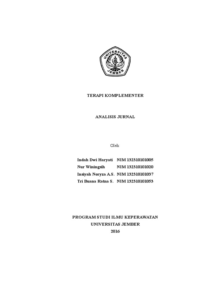 Analisis Jurnal Komplementer | PDF