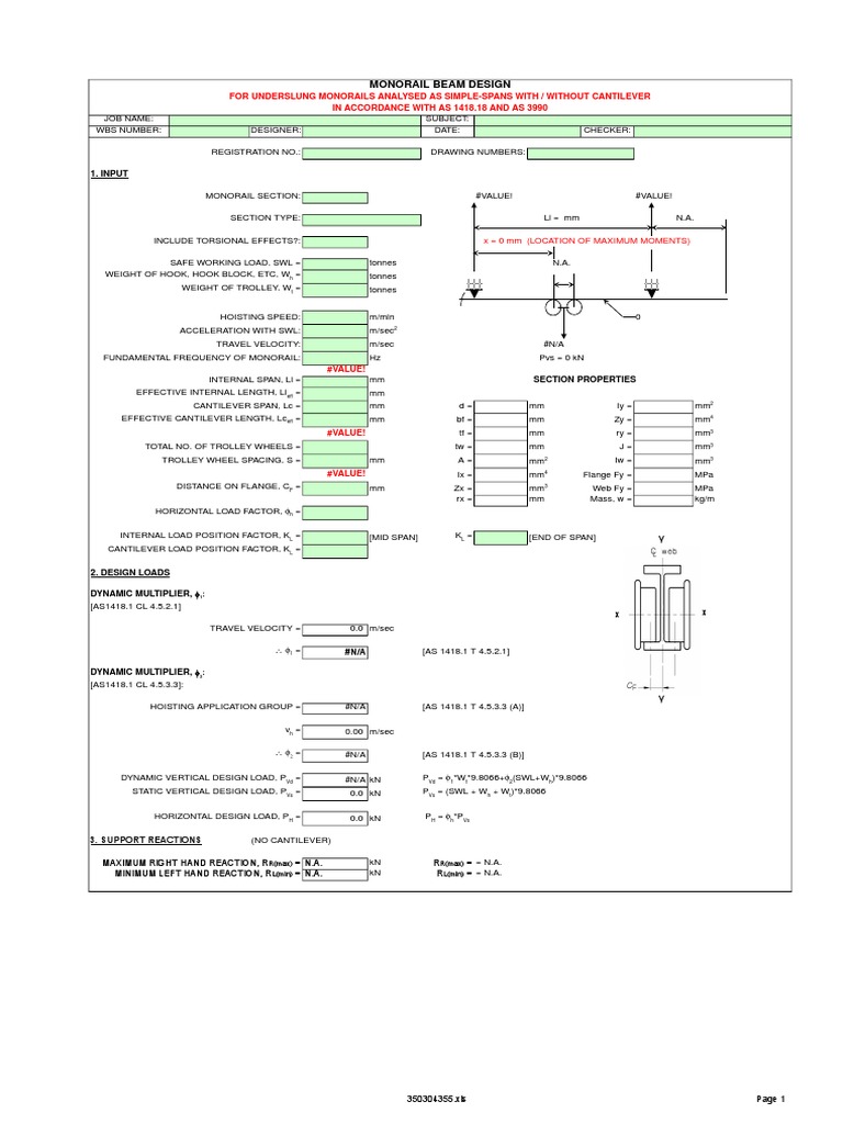 Monorail Beam Design 07 | PDF | Bending | Beam (Structure)