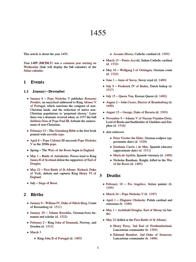 1 Events: 1.1 January-December | PDF | House Of Lancaster | Middle Ages