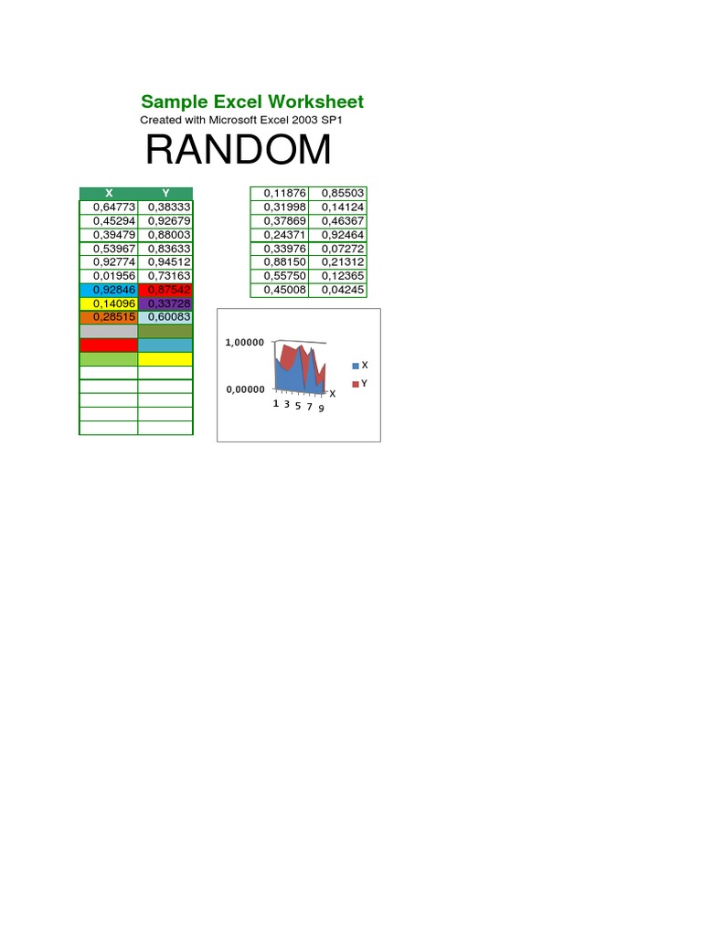 Random: Sample Excel Worksheet | PDF | Teaching Methods & Materials