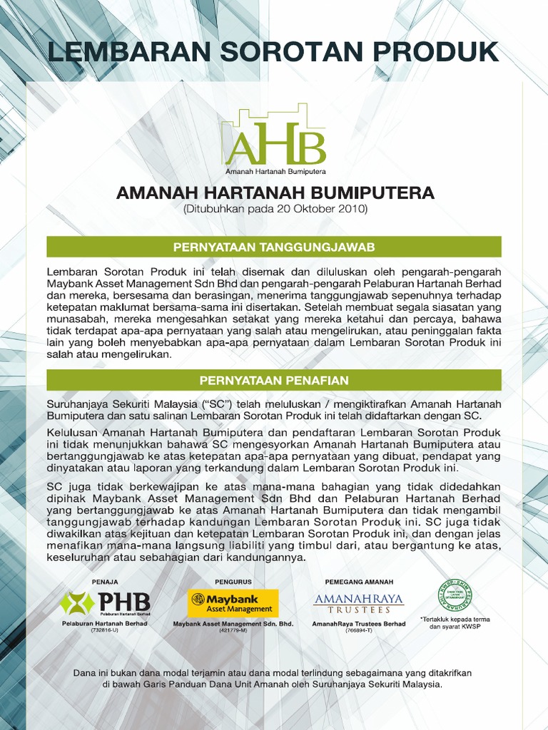 Ahb Product Highlights Sheet Bmversion Withcover | PDF