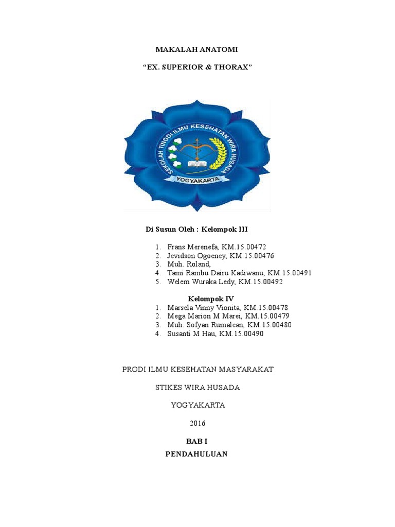 Makalah Anatomi Thorax | PDF