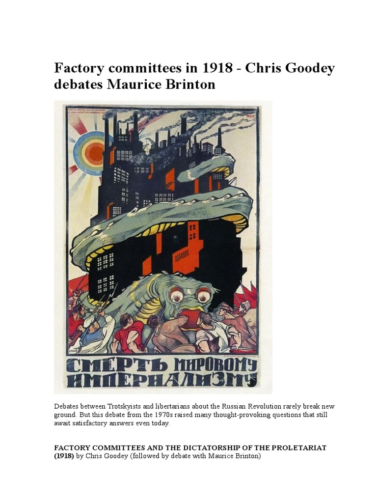 Factory Committees in 1918 | PDF | Leninism | Socialism