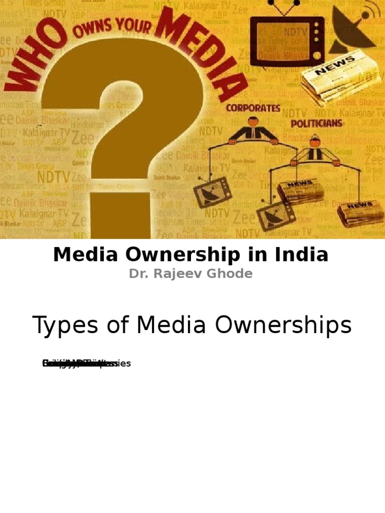 Media Ownership Patterns in India | PDF | Freedom Of The Press ...