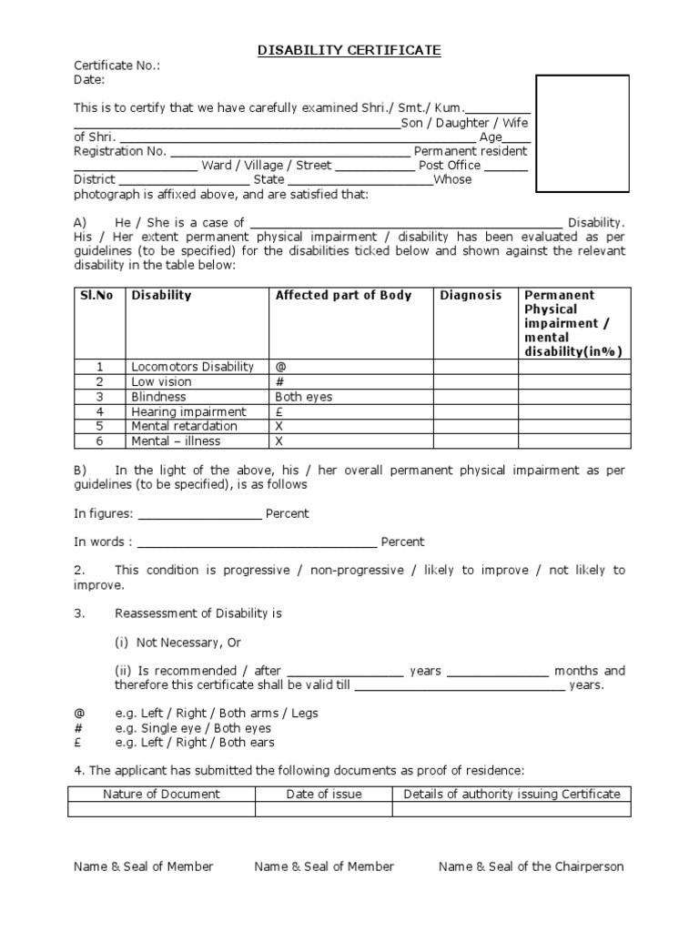 PWD Certificate | PDF | Visual Impairment | Disability