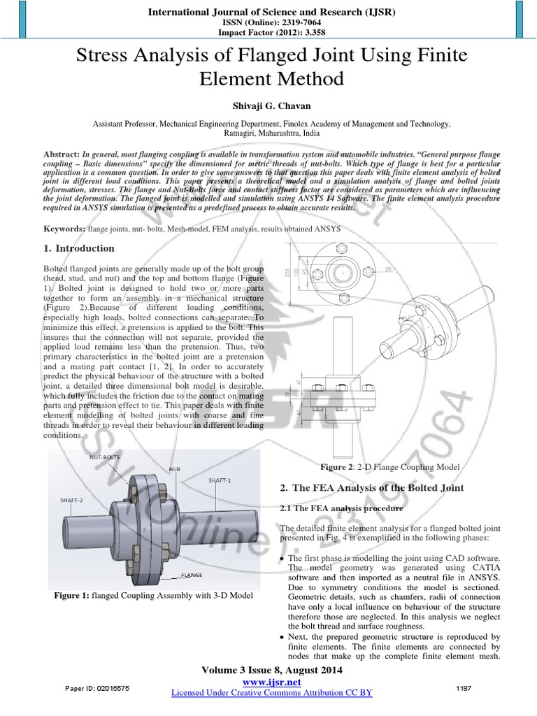 FEA - Flange Joint | PDF | Screw | Elasticity (Physics)