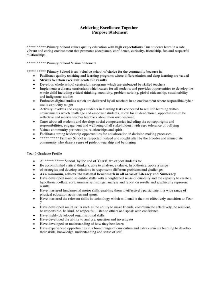 Achieving Excellence Together | PDF | Teachers | Curriculum