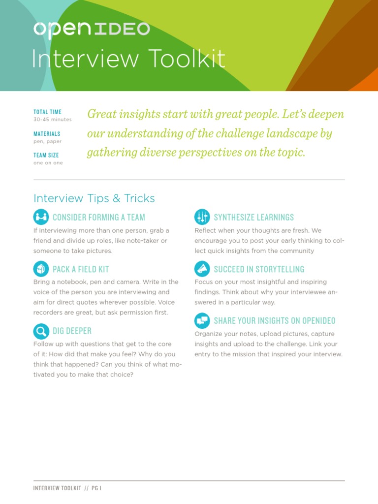 Interview Toolkit insights under 40 | PDF