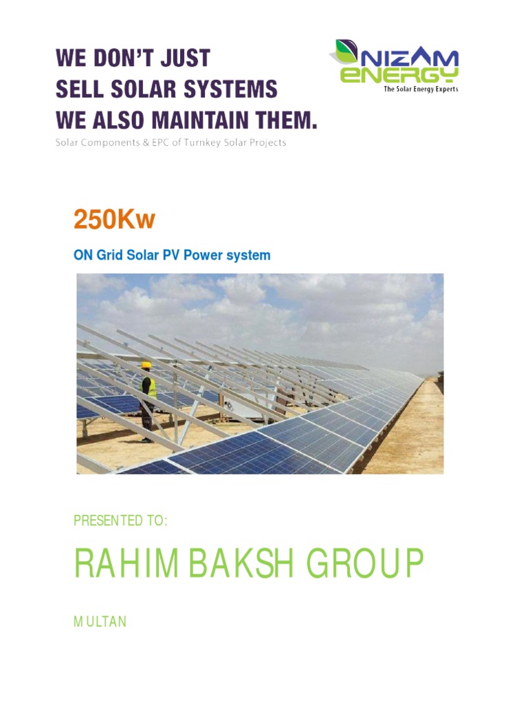 Nizam Energy | PDF | Photovoltaic System | Solar Energy
