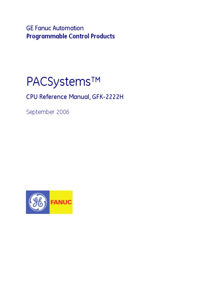 Pac Rx3i Cpu Manual - Gfk2222h | PDF | Central Processing Unit ...